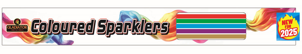 Coloured Sparklers 5 PCS Pack By Gladiator Fireworks -SALE! - Fireworks ...