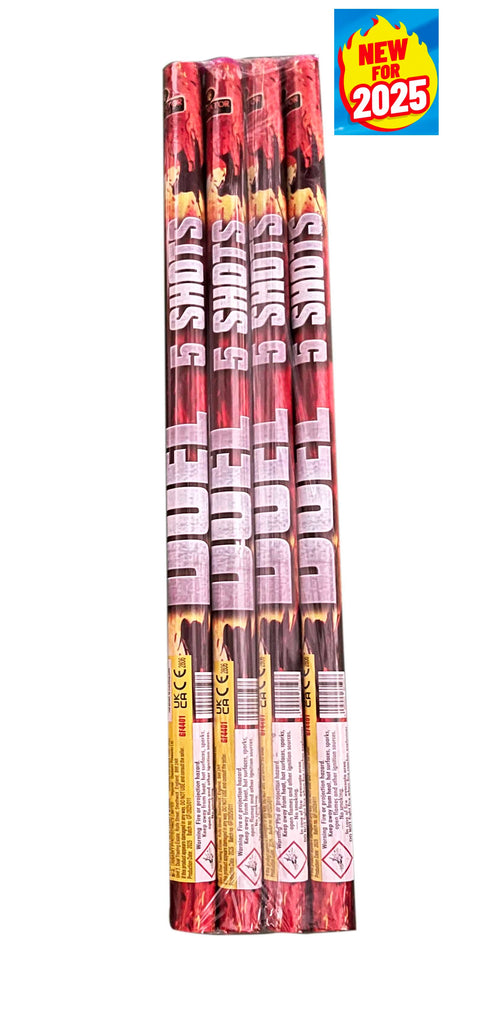 Duel 5 Shot Roman Candle 4 PCS Pack By Gladiator Fireworks -BUY 1 GET ...