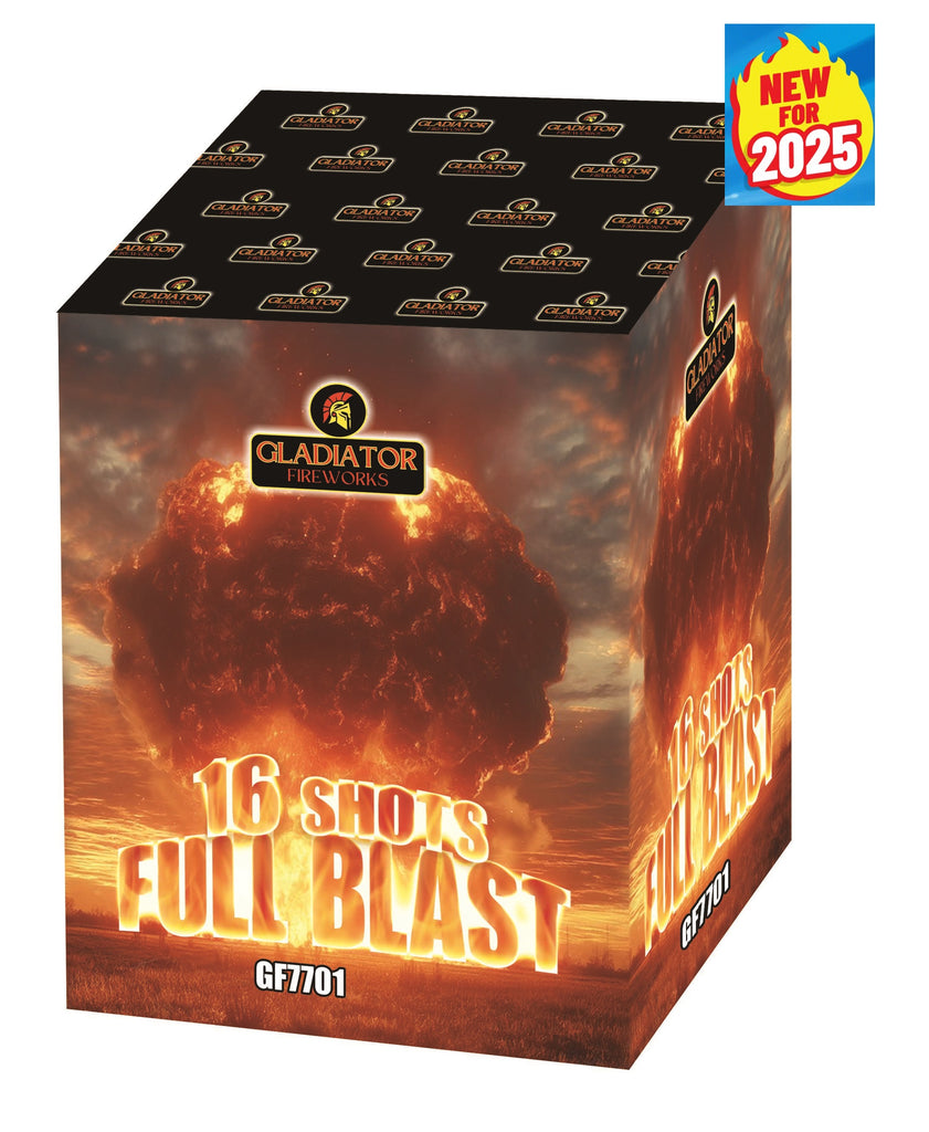 Full Blast 16 Shot 1.3G By Gladiator Fireworks - BUY 1 GET 1 FREE ...