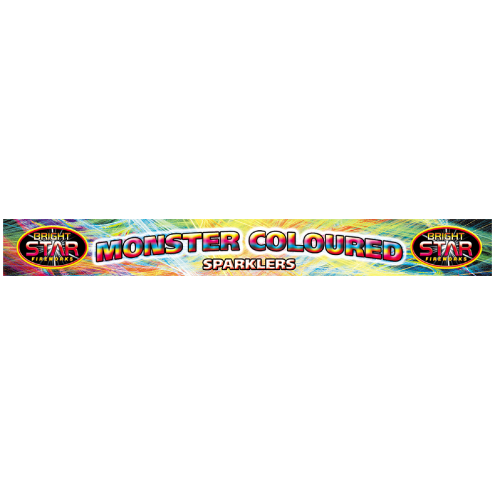 Monster Coloured Sparkler 4pce D/Box 14"Inch by Bright Star Fireworks ...