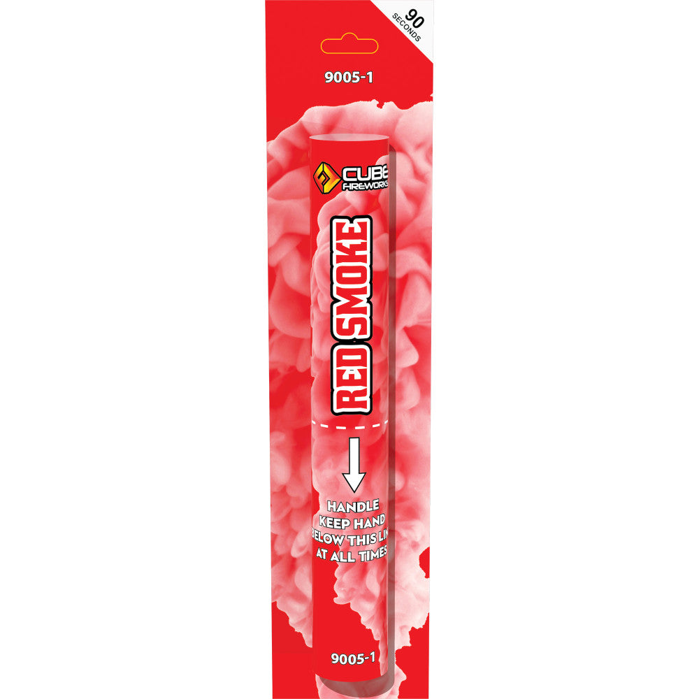 RED Smoke Flare by Cube Fireworks - SALE! - Fireworks Direct