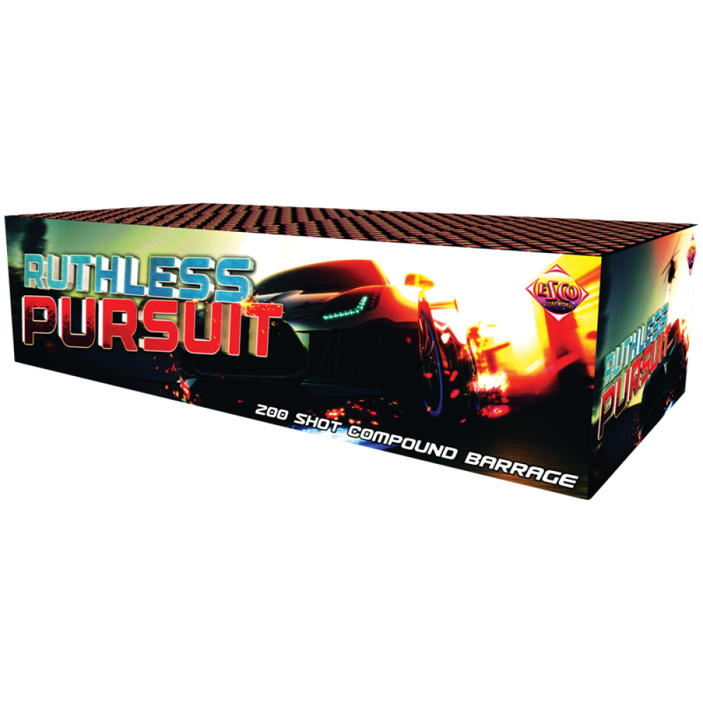 Ruthless Pursuit Compound Barrage 200 Shot By Bright Star Fireworks ...
