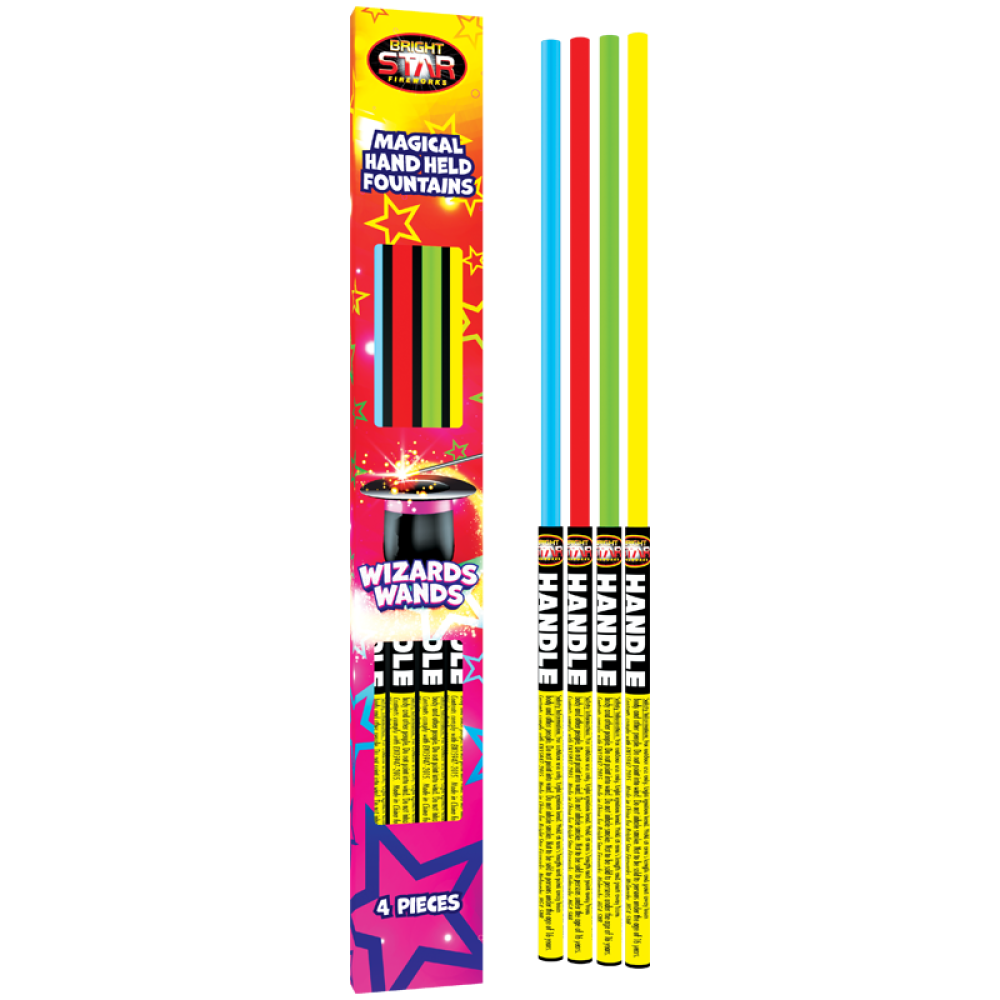 Wizards Wands 4pce Window Box By Bright Star Fireworks - BUY 1 GET 1 F ...