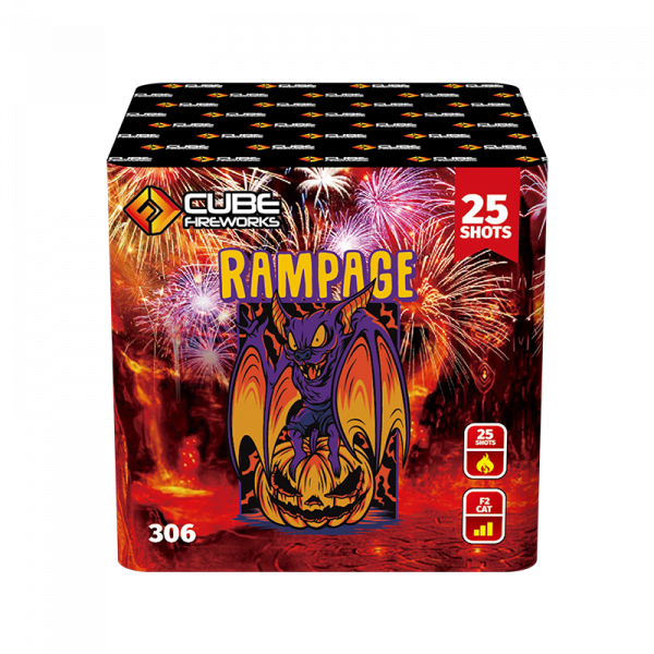 Rampage 25 Shot By Cube Fireworks - BUY 1 GET 1 FREE! - Fireworks Direct