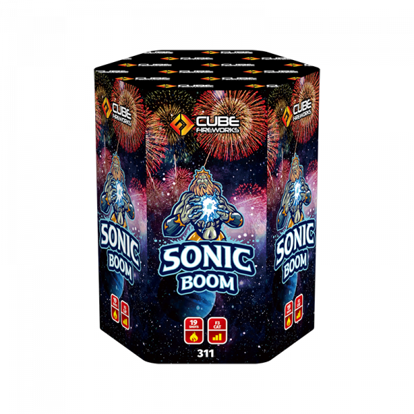 Sonic Boom 19 Shot By Cube Fireworks - BUY 1 GET 1 FREE! - Fireworks Direct